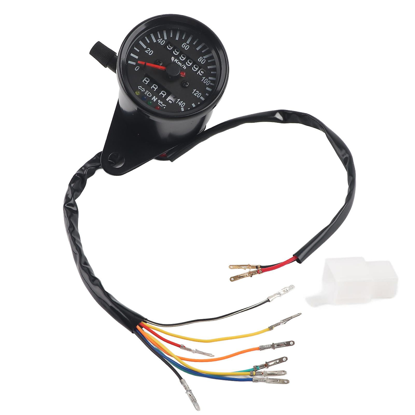 Led Backlight 12 V Motorcycle Dual Odometer Speedometer Gauge Kit Cafe ...
