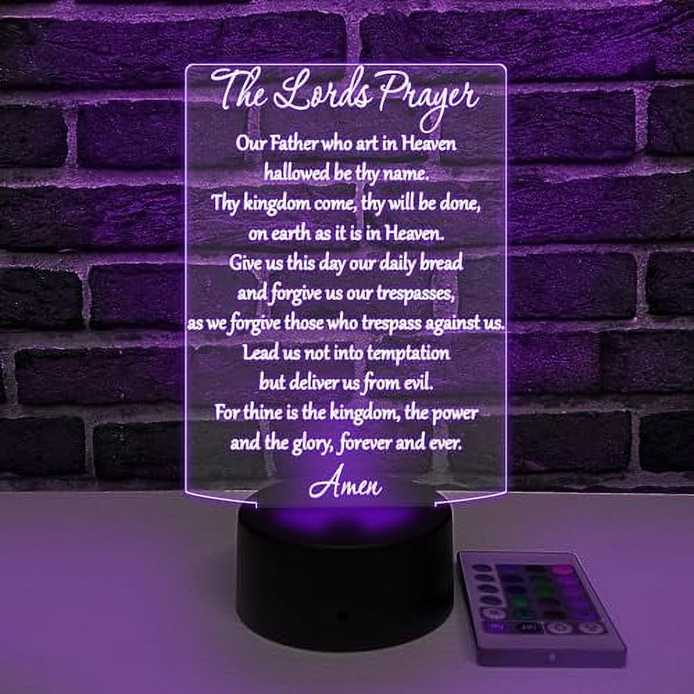 Led Bible Verse Our Father The Lords Prayer Night Light Decor - VWAQ ...