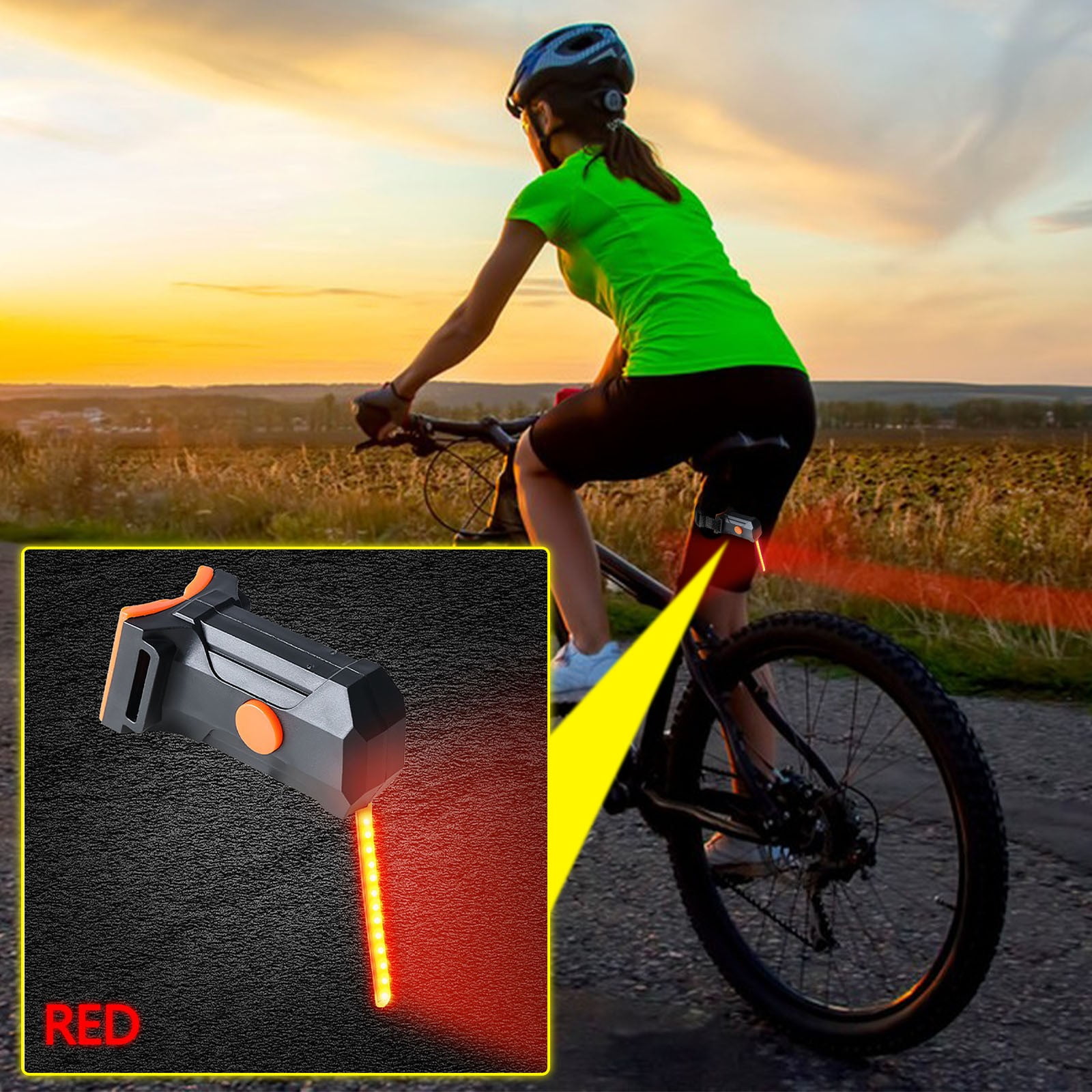 Led Bike Taillights, Usb Rechargeable Droplet Shape, 3 Bright Modes ...