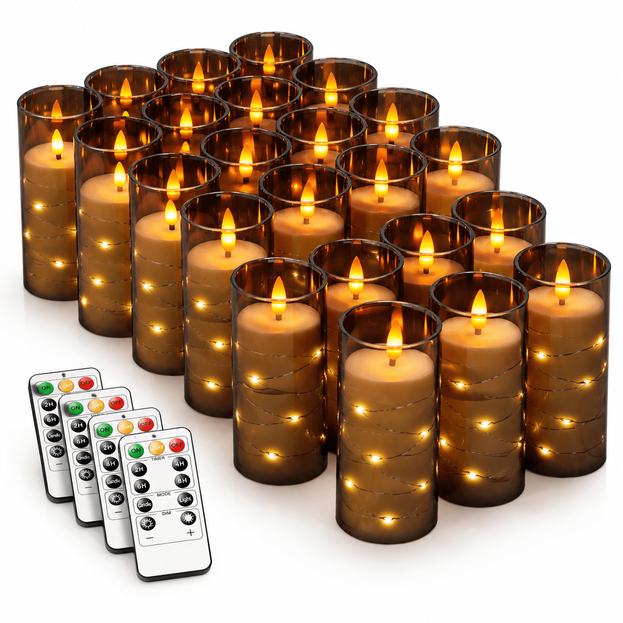 Led Candles With Timer 24 Pc Flickering For Romantic Ambiance And Home ...