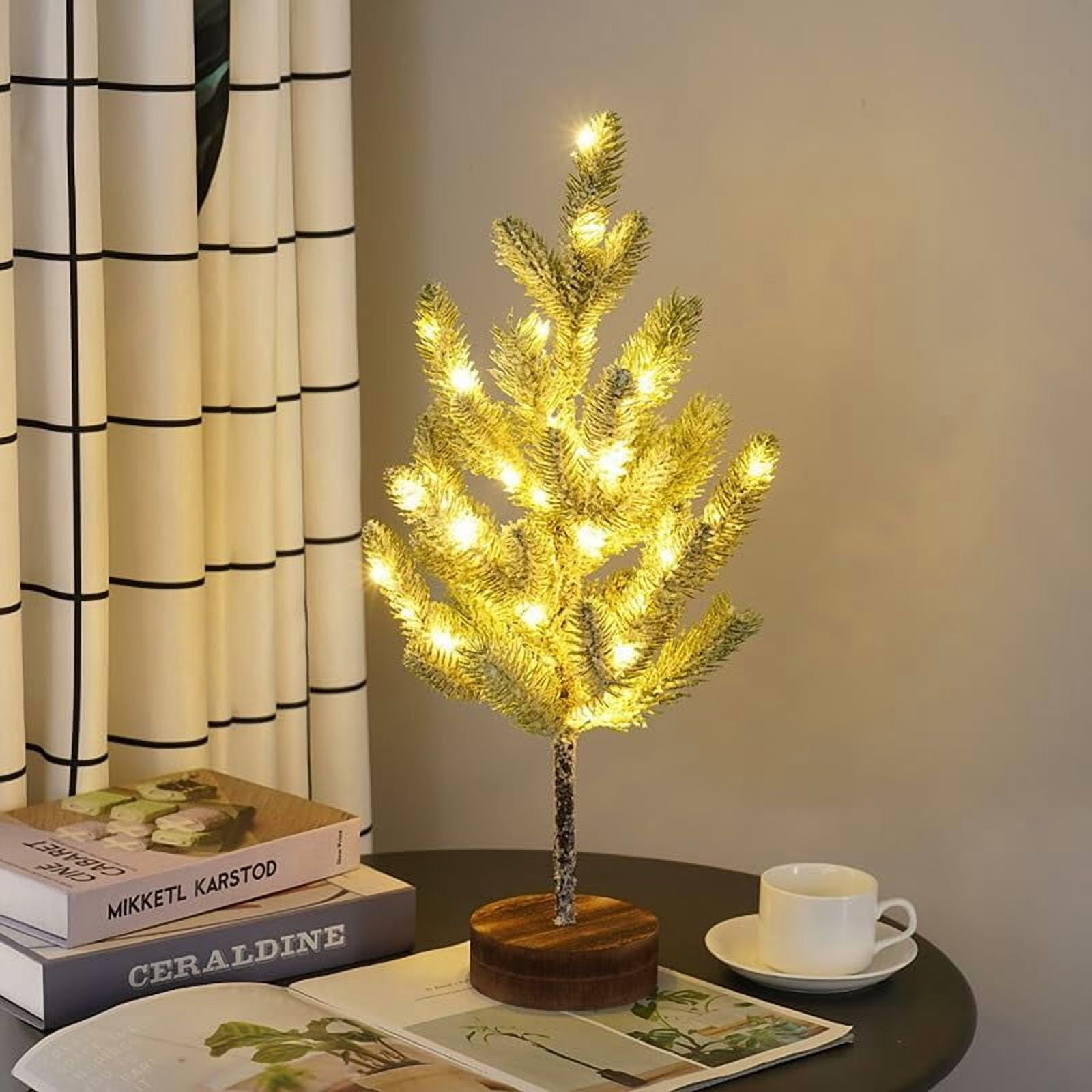 Led Christmas Tree Pine Tree Lamp Light up Table Christmas Decorations ...