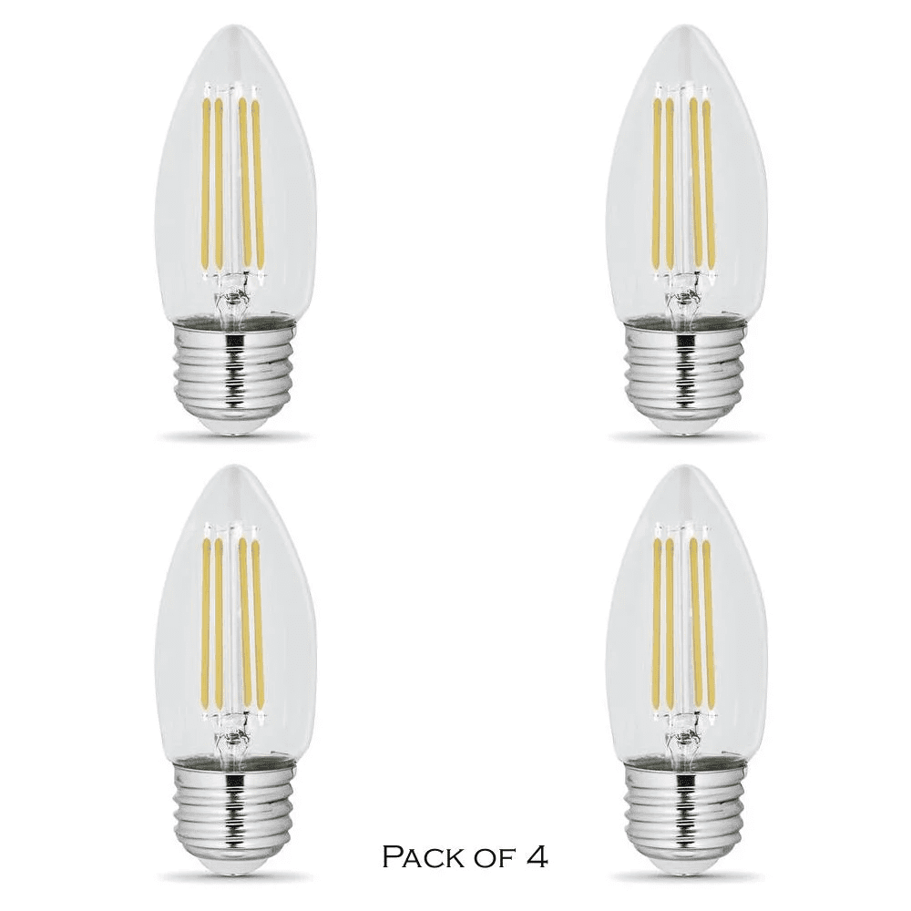 Led Clear Filament Candelabra Bulb,6W- 60W Equivalent,600 Lumens, 3000K ...
