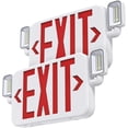 Led Combo Emergency Exit Sign Light with Two Adjustable Head Lights and ...