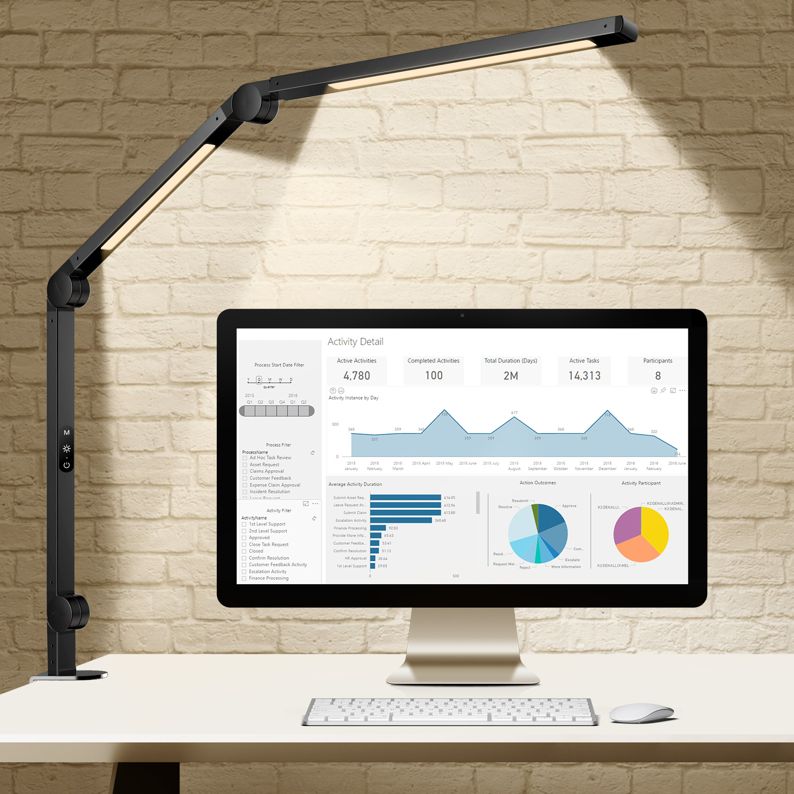 LED Desk Lamp, Swing Arm Desk Lamps with Clamp, Eye-Care Architect Desk ...
