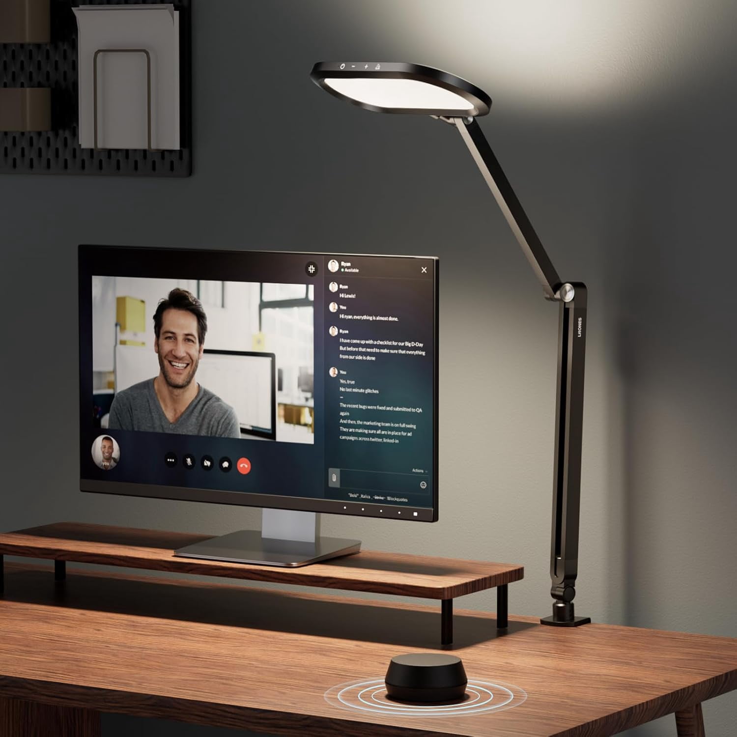 Led Desk Lamps for Home Office, Double-Sided Dimmable Desk Light with ...