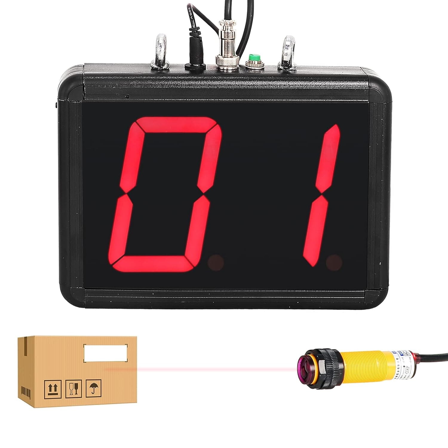 Led Digital Counter Count Up to 99 with Infrared Sensor Conveyor People ...