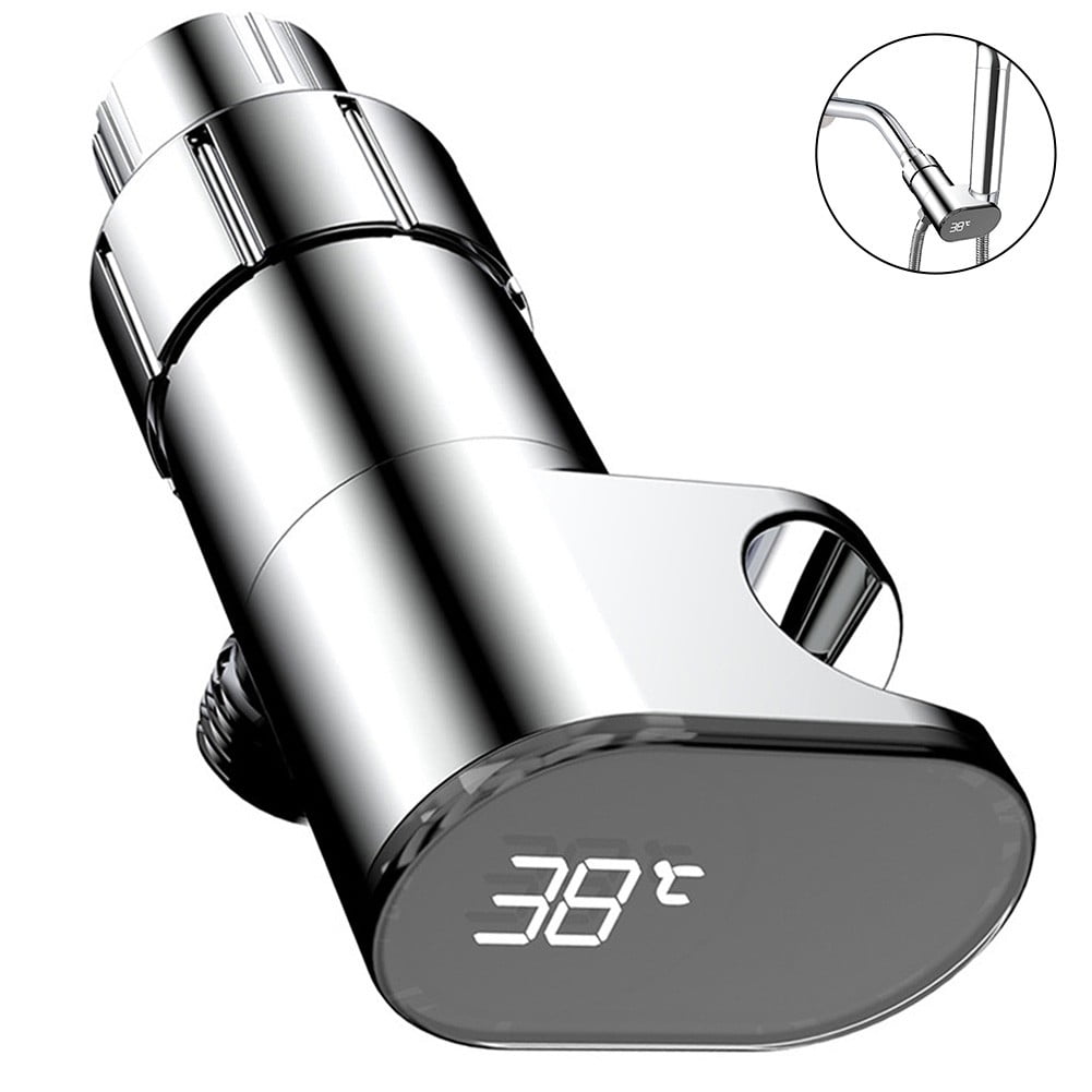 LED Digital Display Shower Thermometer Shower Head Adapter G1/2 Inch ...