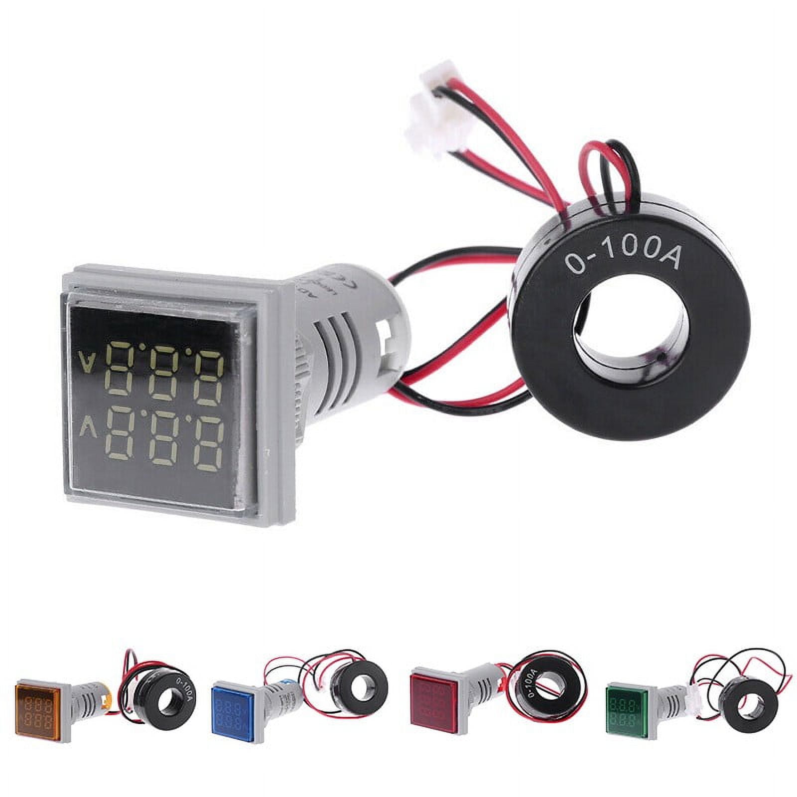 Led Digital Dual Display Voltage & Current Indicator Ammeter Voltage ...