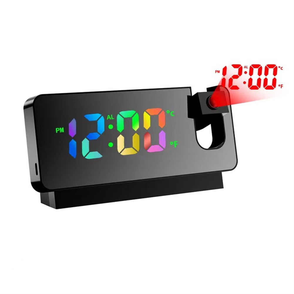Led Digital Projection Alarm Clock Table Electronic Alarm Clock with ...