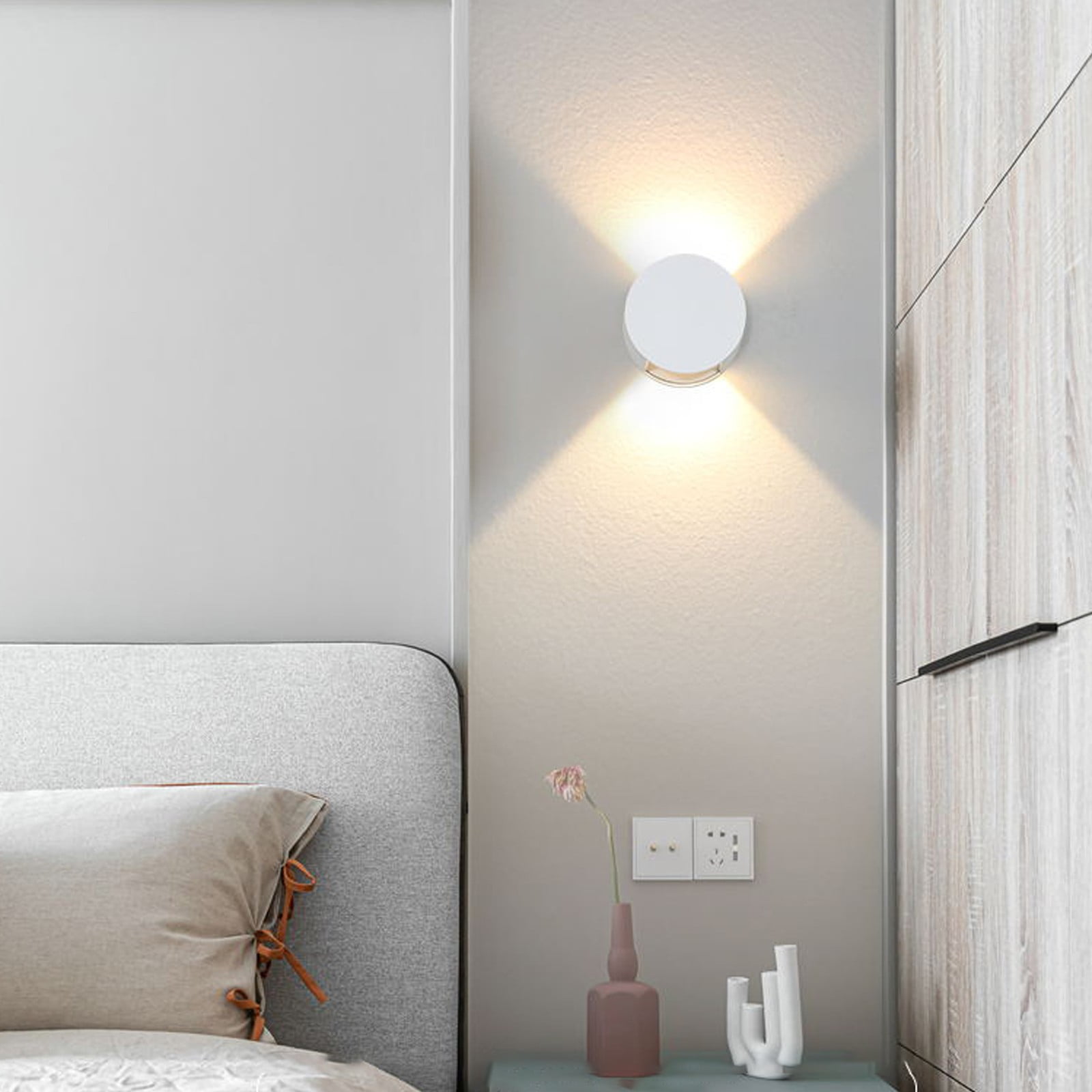 Led Dimmable Wall Sconce Modern Indoor Up and Down Sconces 6W Bright ...