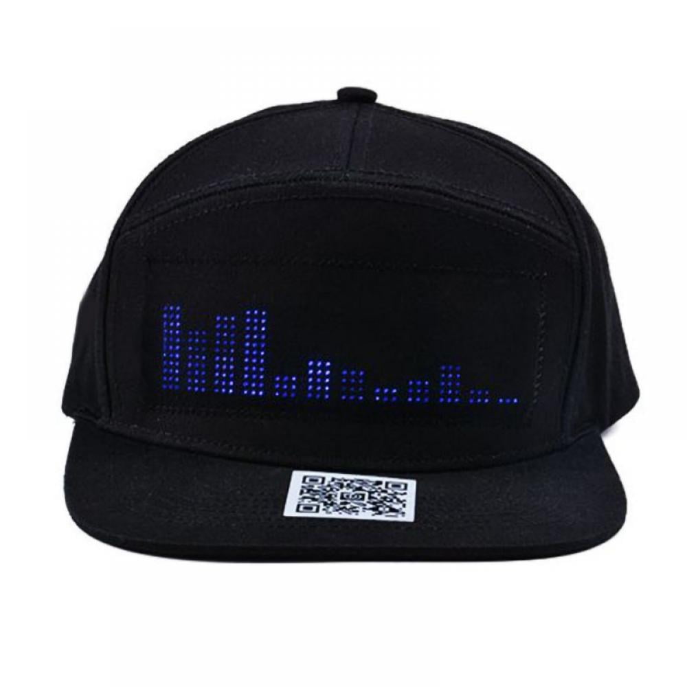 Led Display Cap Smartphone Controlled LED Hat with LED Screen Light ...