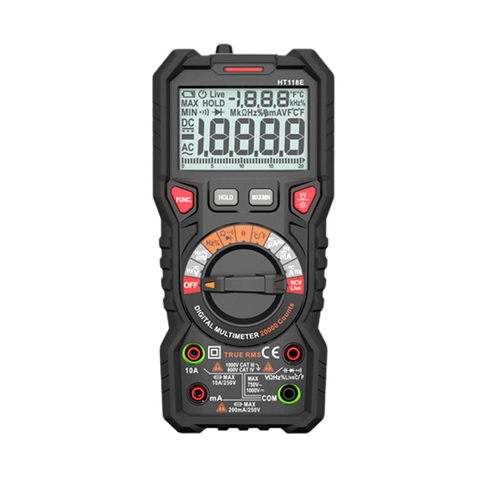 Led Display Multimeter Ht118E Multimeter 190*88*53Mm Advanced Measurement Device Device Compact ...
