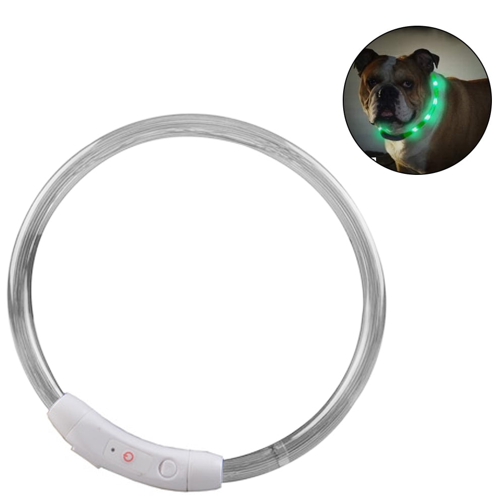 Led Dog Collar, USB Rechargeable Flash Dog Necklace Light, Pet Safety ...