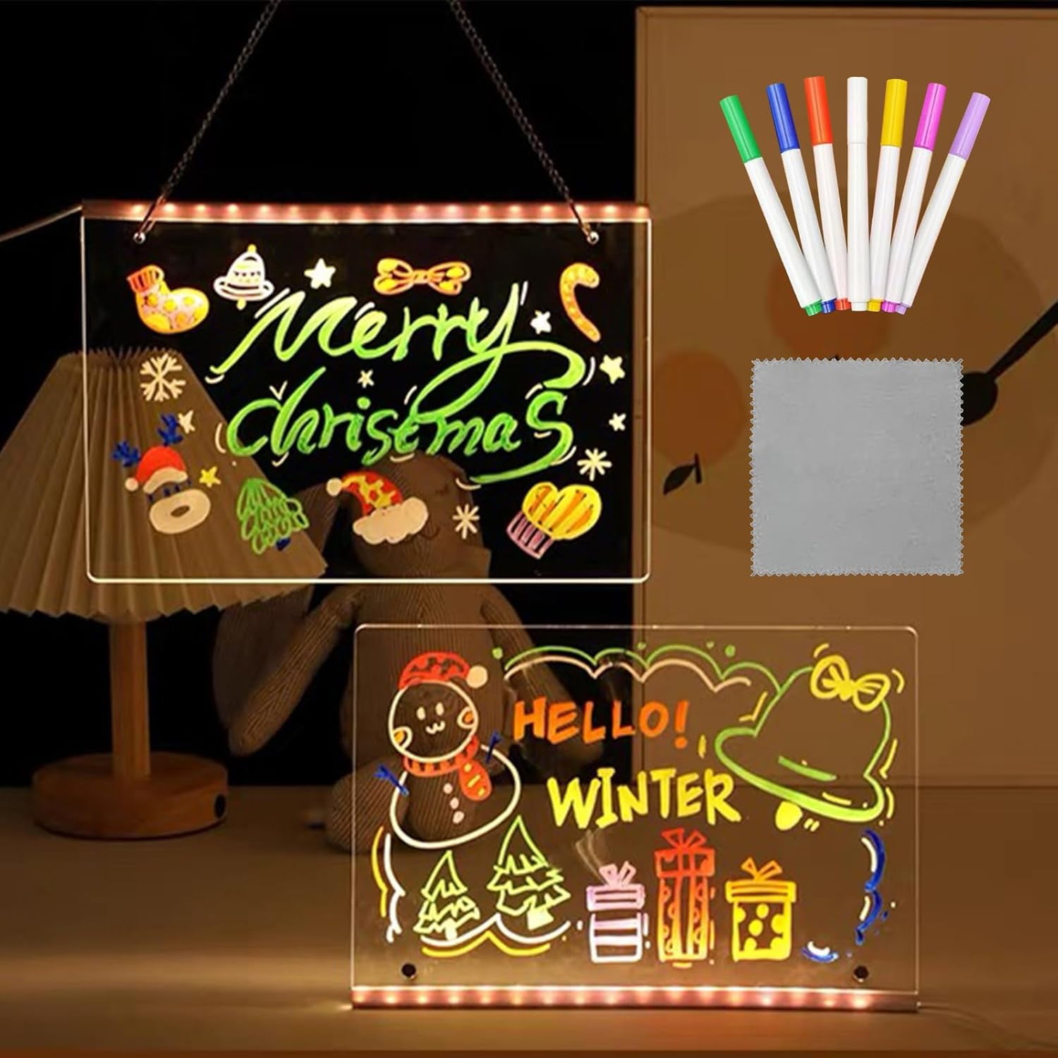 Led Drawing Board, Dry Erase Board with Bracket, 15.7" X 11.8" Glow ...