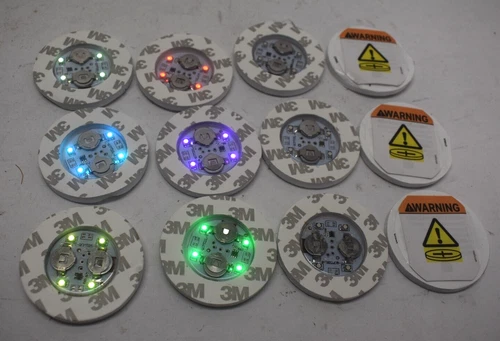 Led Drink Coaster Stickers 2-3/8" Light Up Drink Bottles Cups Party ...