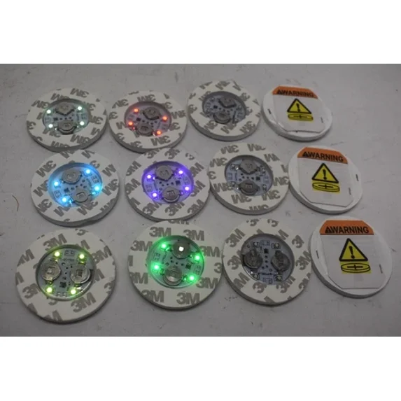 Led Drink Coaster Stickers 2-3/8" Light Up Drink Bottles Cups Party ...