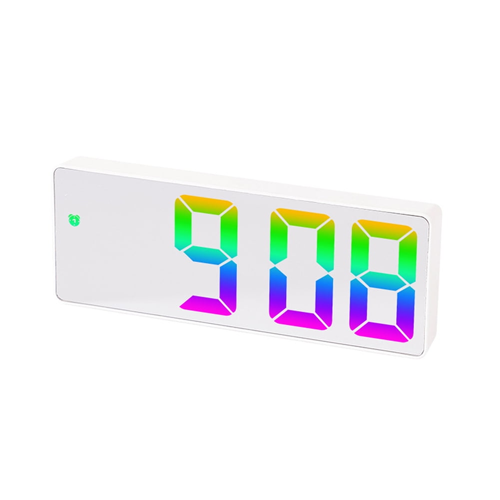 Led Electronic Bedroom Alarm Clock 12/24 Hours Adjustable Brightness ...