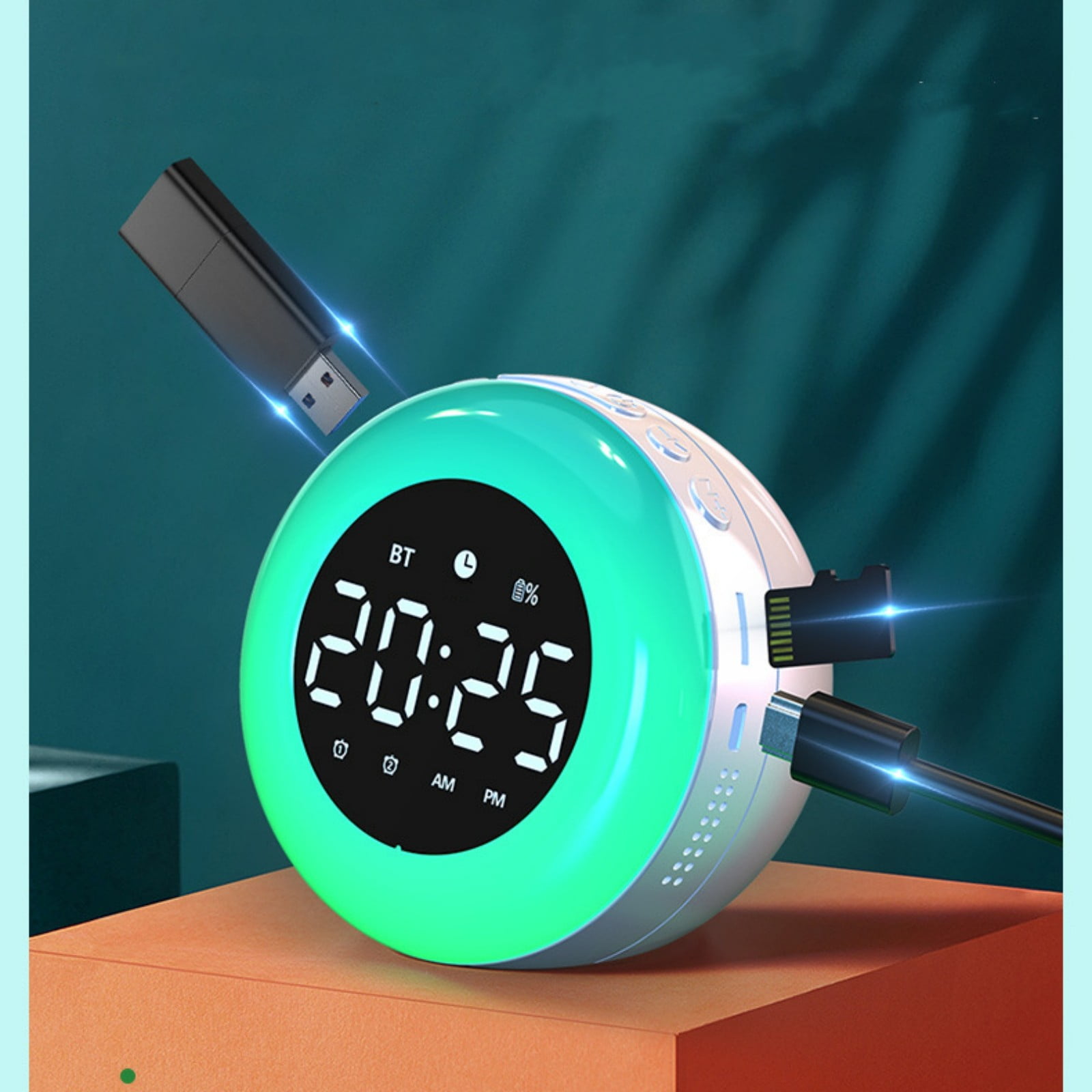 Led Electronic Bedroom Alarm Clock 12/24 Hours Alarm Calendar ...