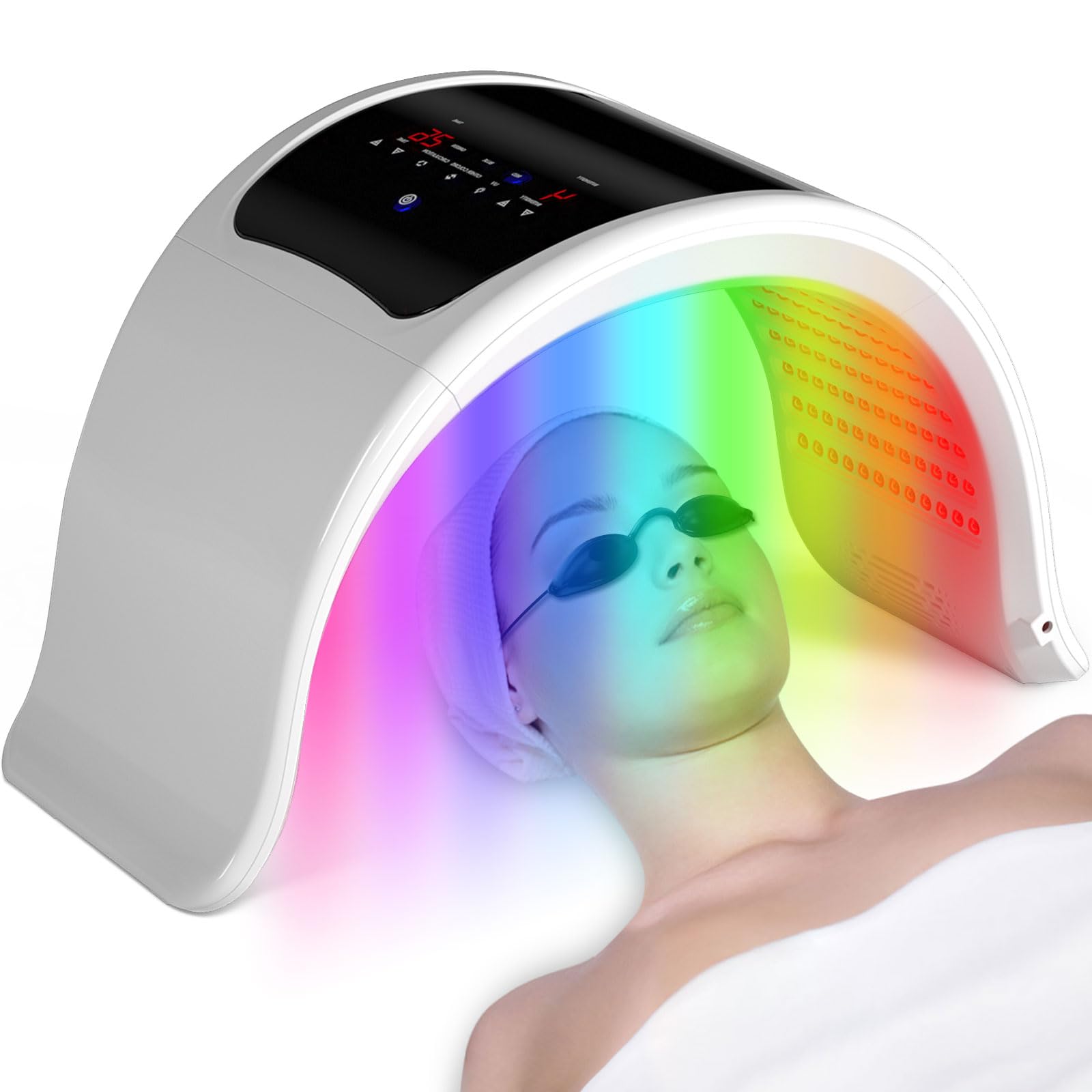 Led Face Mask Light BCA3 Therapy, 8Color LED Light for Face, Red Light ...