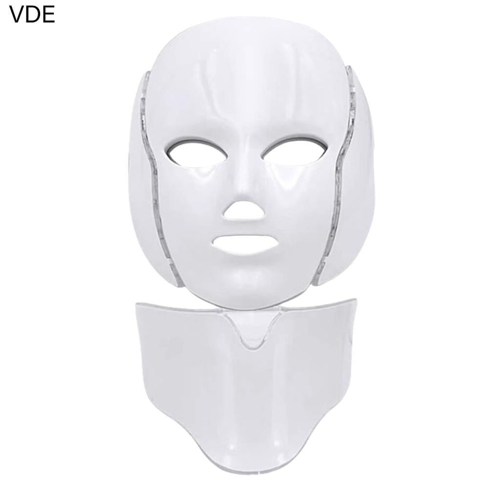 Led Face Mask Light Therapy,7 Color Treatment Photon Mask, Blue & Red ...