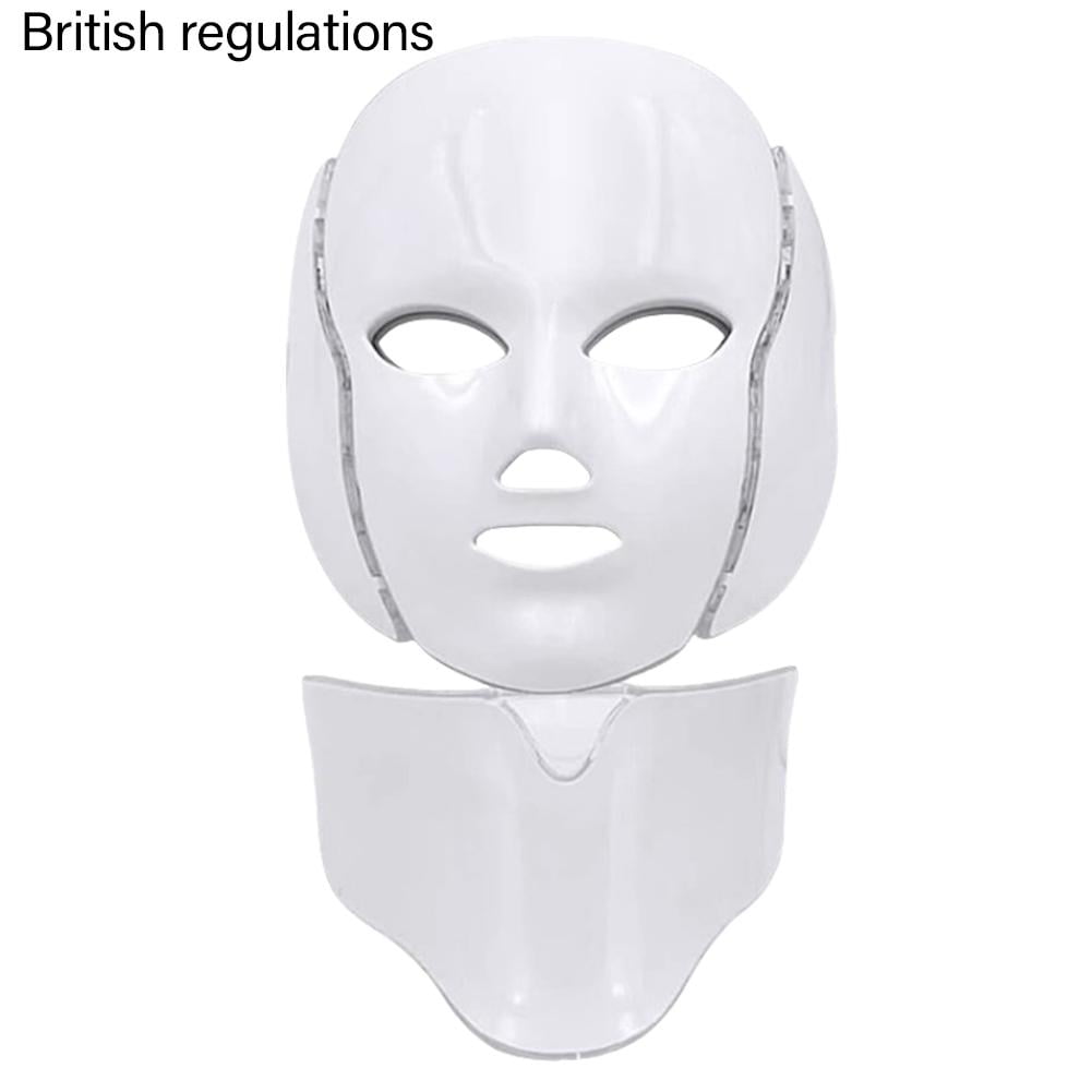 Led Face Mask Light Therapy,7 Color Treatment Photon Mask, Blue & Red ...
