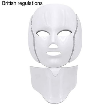 Blue Red Light Therapy Mask for Face, 7 Colors LED Face Mask Light ...