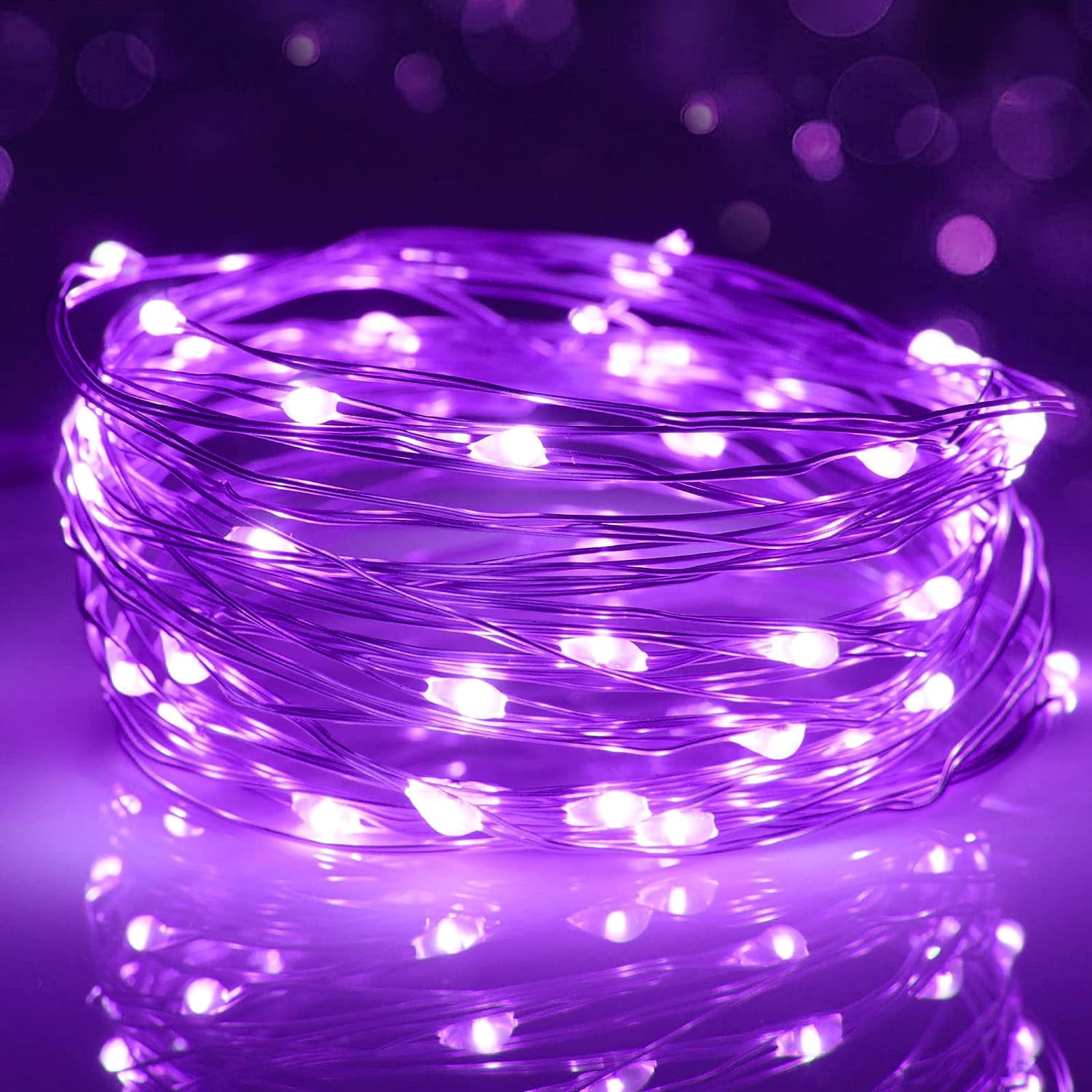 Led Fairy Lights Battery Operated, 16.4ft 50 LED Mini Battery Powered ...