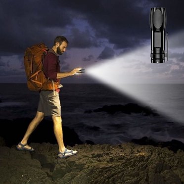 2-Pack USB Rechargeable Flashlights, Super Bright, Zoomable, 3 Modes ...