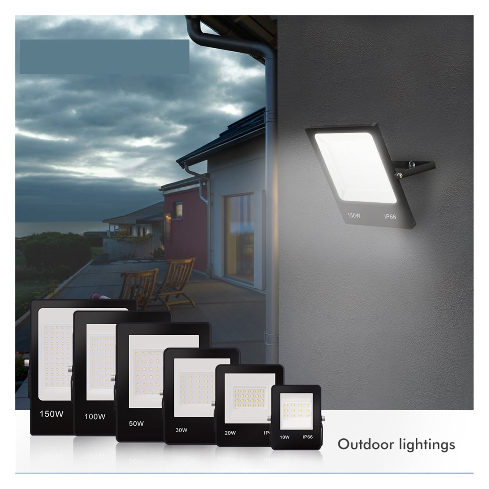 Led FloodLight 10W 20W 30W 50W 100W 150W Reflector Led Waterproof IP66 ...