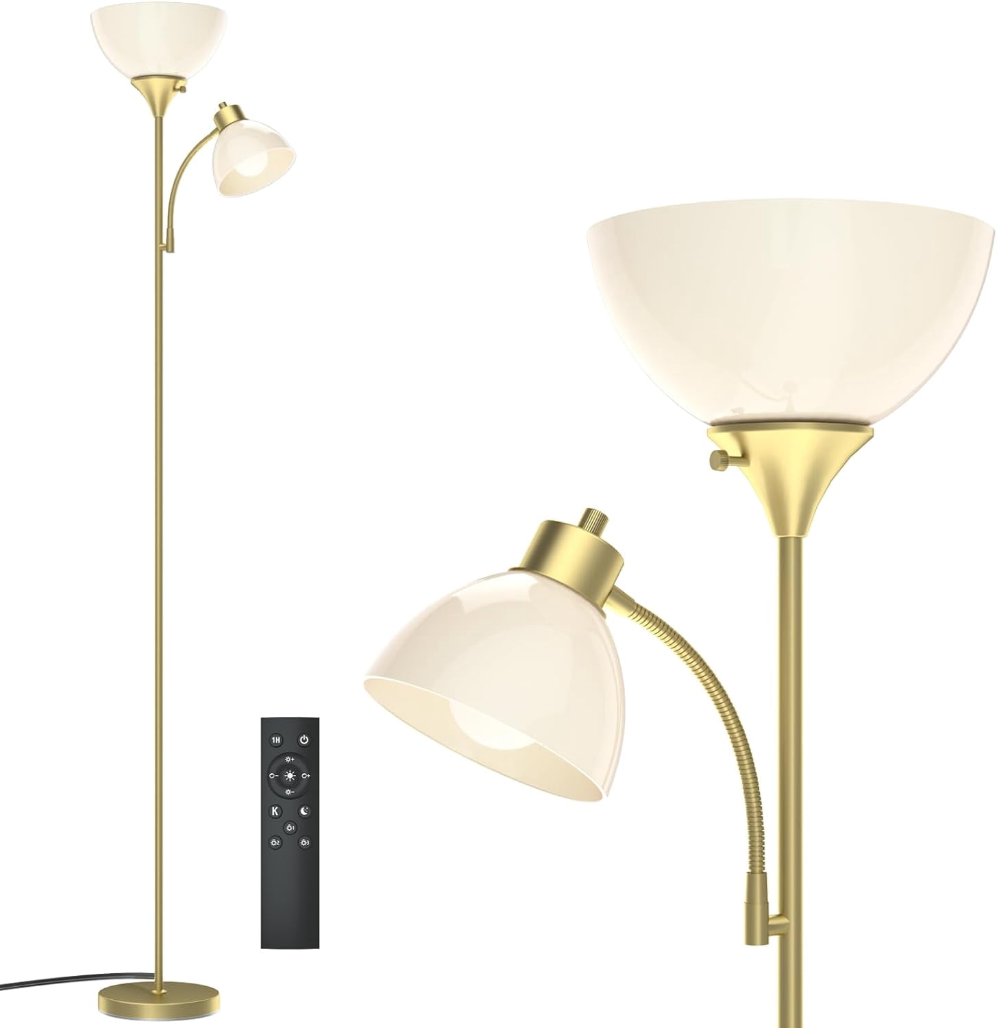 Led Floor Lamp, Super Bright 11W+7W 2100LM Torchiere Floor Lamps for ...