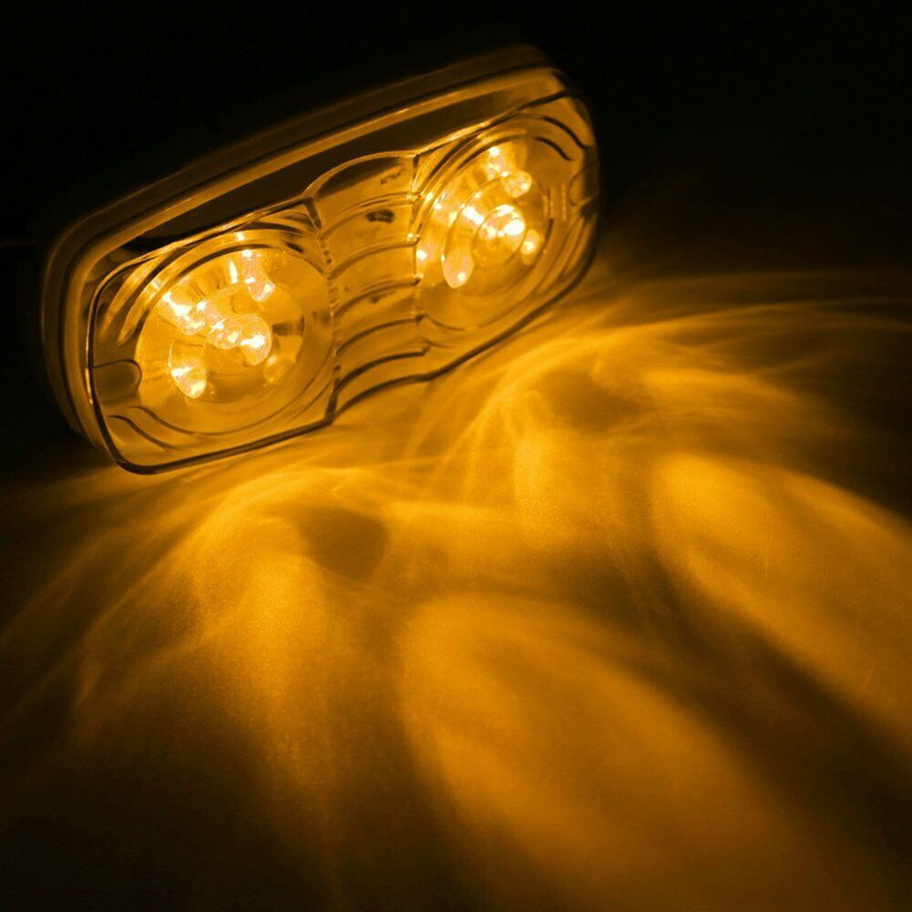 Led Front Rear Side Marker Light Truck Van Trailers Indicator Lamp 12V ...