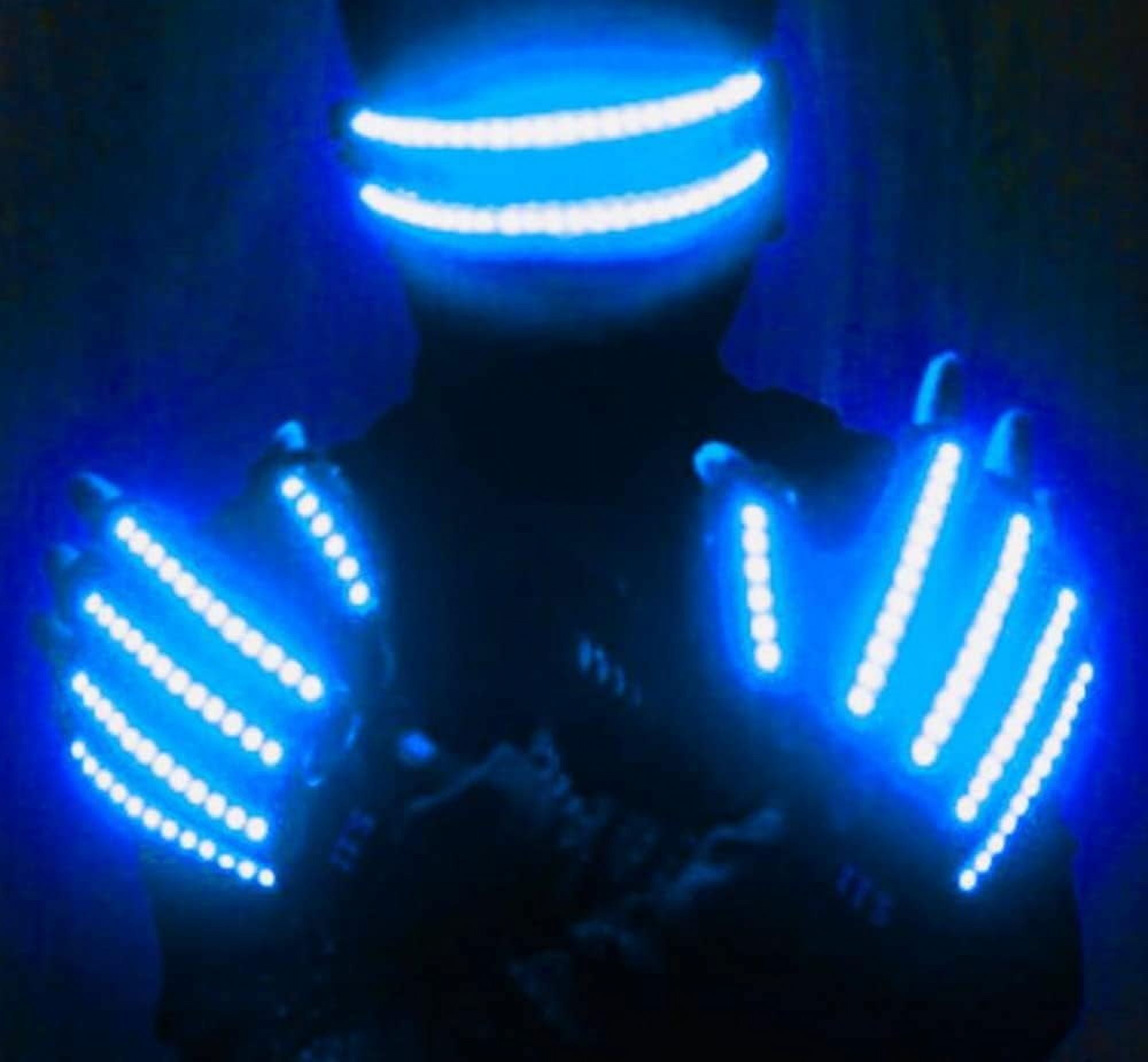 Led Gloves and Led Glasses, Light Up Gloves LED Skeleton Gloves with ...