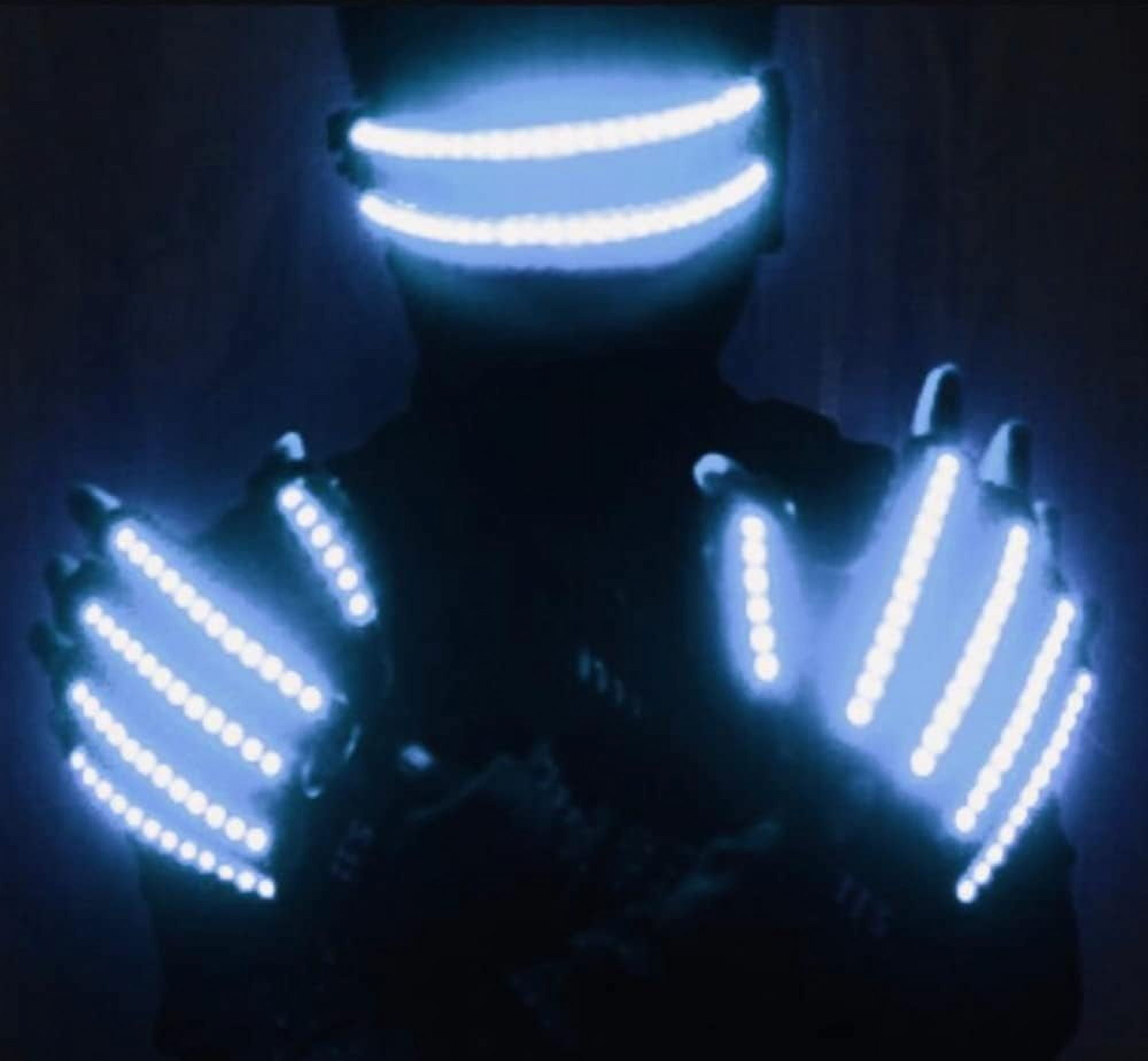 Led Gloves and Led Glasses, Light Up Gloves LED Skeleton Gloves with ...