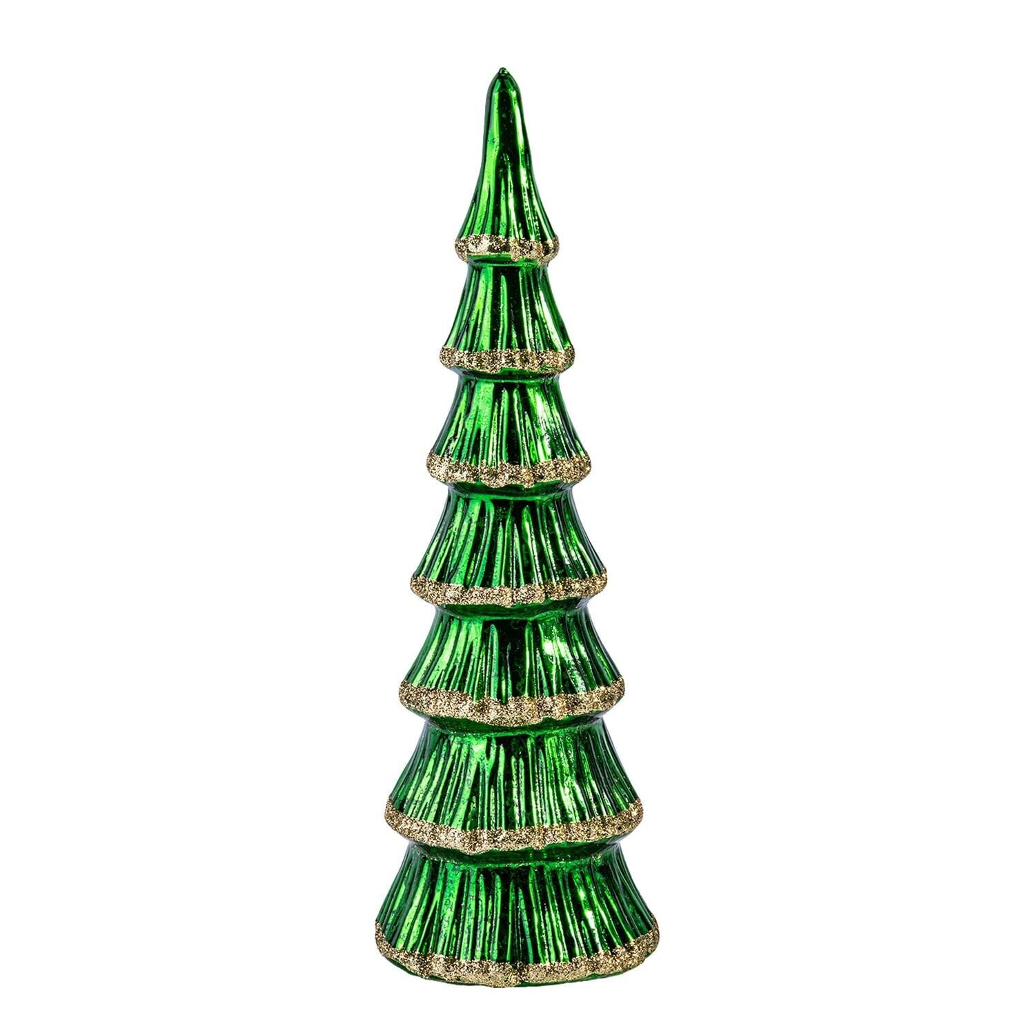 Led Green Glass Christmas Tree, Holidays Decorative Table Tree Decor 12 ...