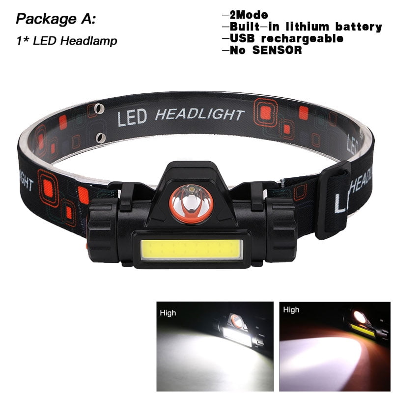Led Headlamp With Body Motion Sensor, Powered By Built-In Lithium ...