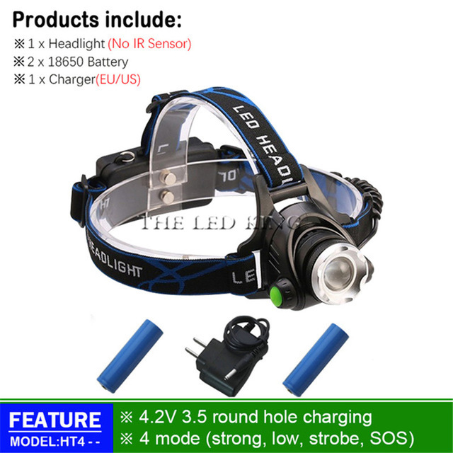 Led Headlamp Xm-T6 12000Lm Zoom Torch Camping Fishing Headlamp With 2 ...