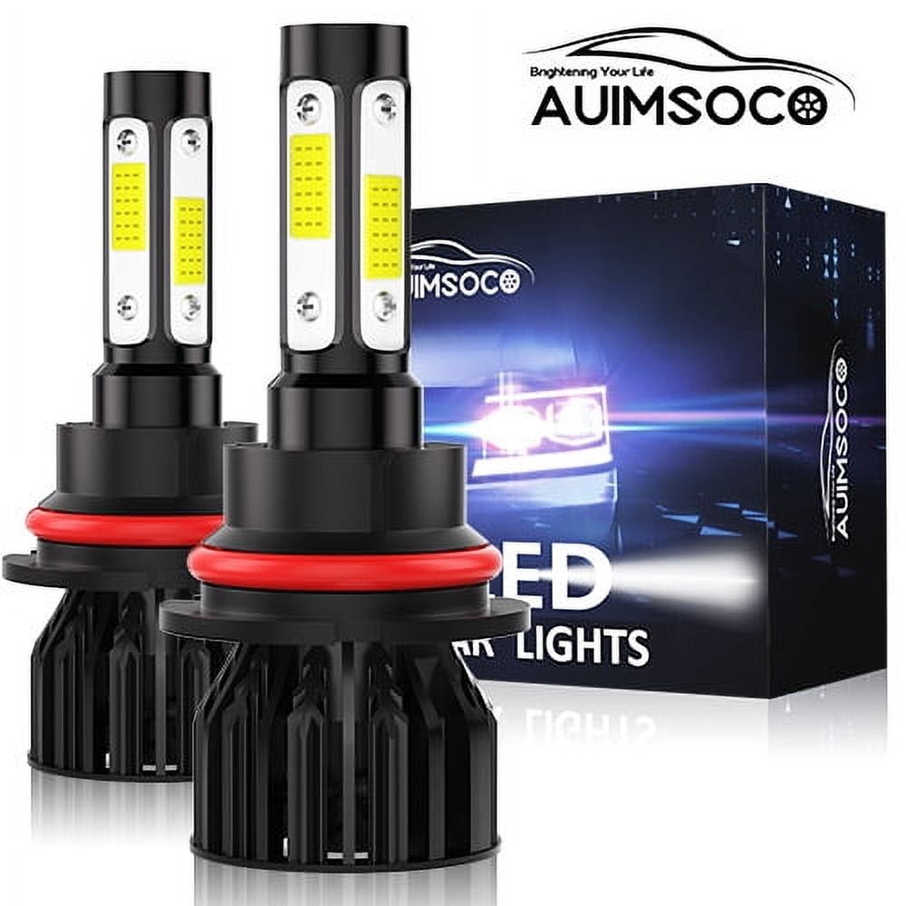 Led Headlights Hi-Lo Bulbs 9007/HB5 Combo 2x White 6000k lights 8000 ...