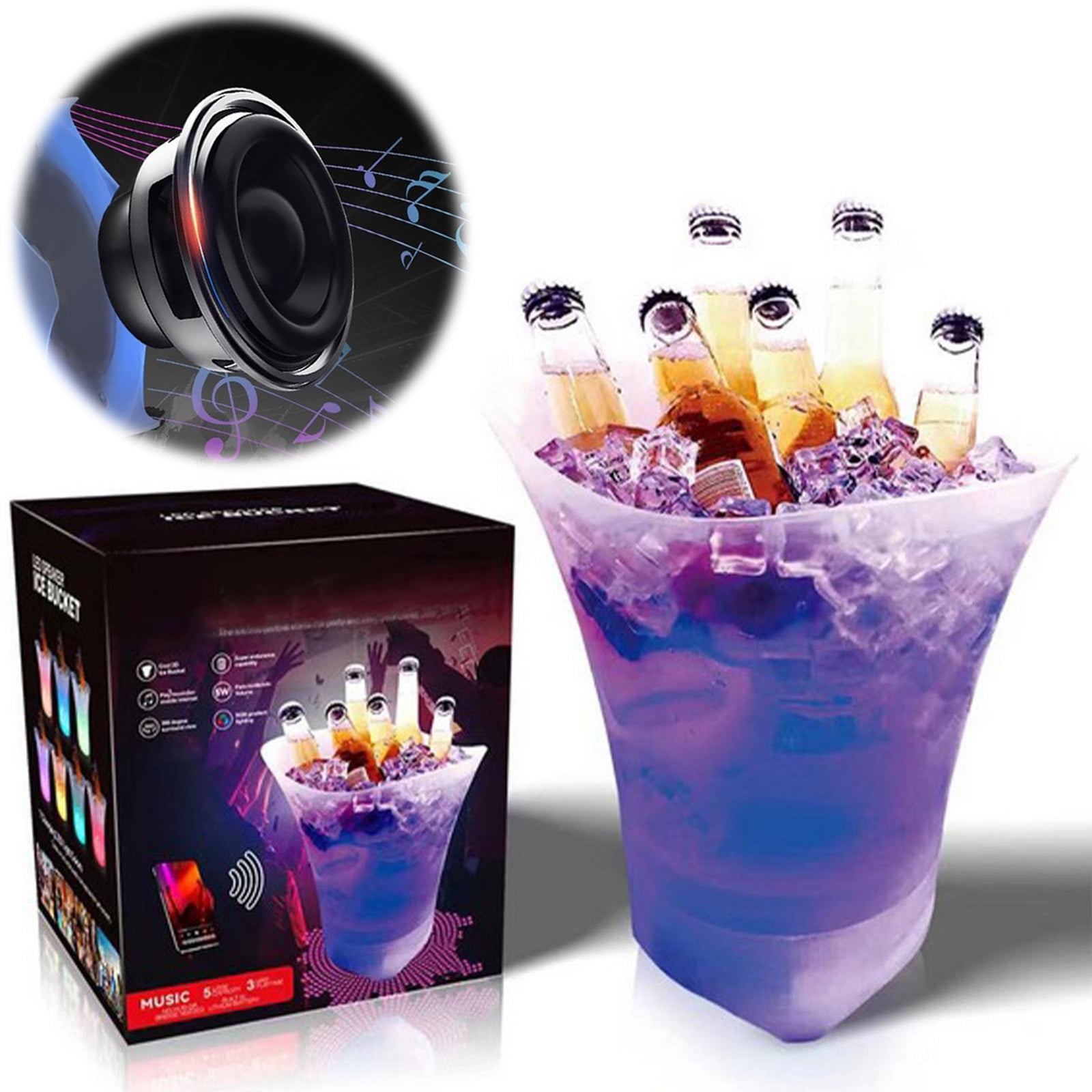 Led Ice Bucket With Bluetooth Speaker,Led Ice Bucket,Led Speaker Ice ...