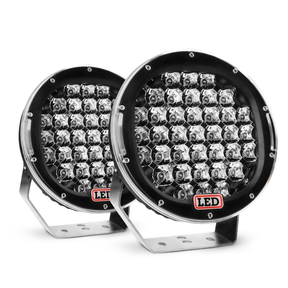 Led Light Bar Nilight 2PCS 9"185w 17000LM Black Round Spot Light Pod ...