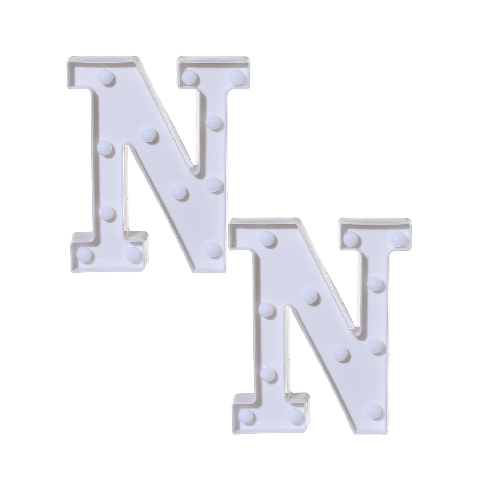 Led Light Bulbs,Alphabet LED Letter Lights Light Up White Plastic ...