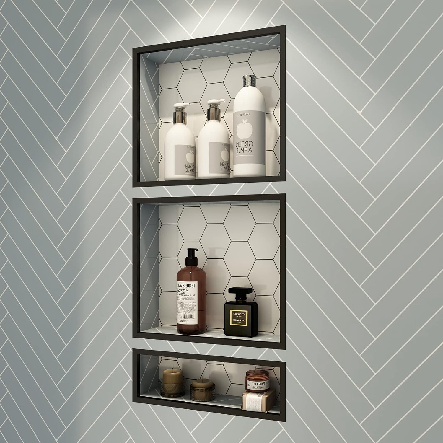 Led Light Shower Niche Niche Insert Tile Ready Set of Two Organizer ...