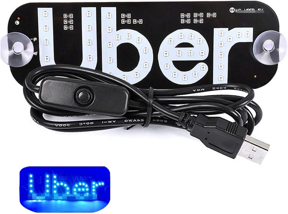 Led Light Signs for Car, Blue Bumper Stickers Car Light Sign Decal for ...