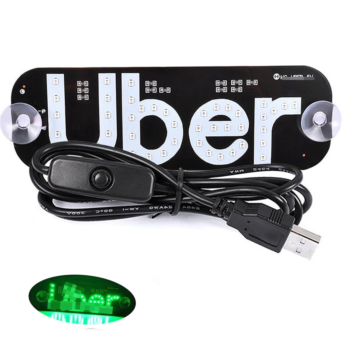 Led Light Signs for Car Windshield, Glow LED Sign Decal Stickers with ...