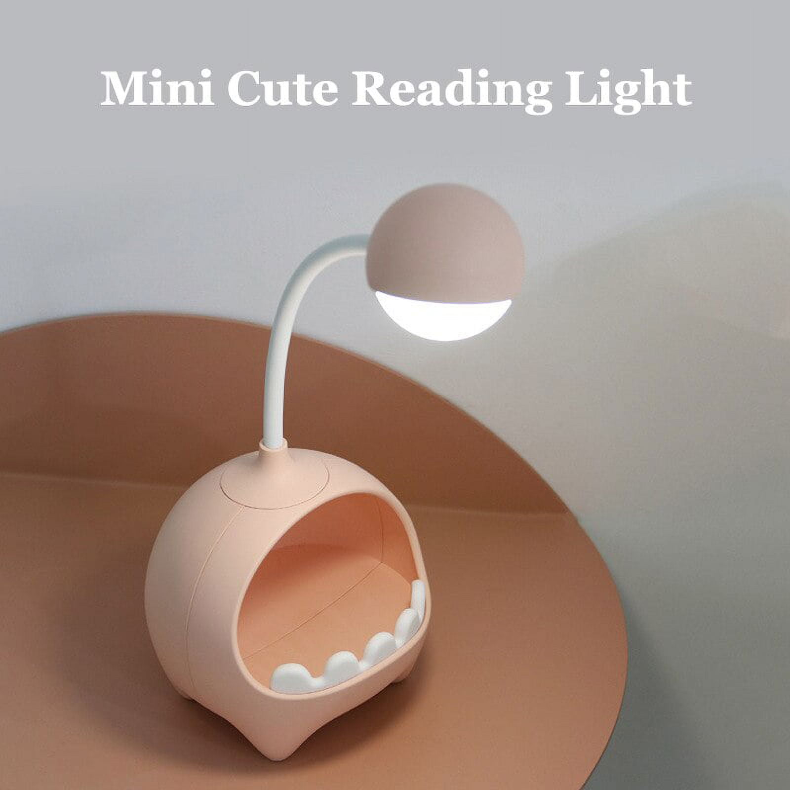 Led Light Table Lamp With Mobile Phone Stand Desktop Storage Cute Night ...