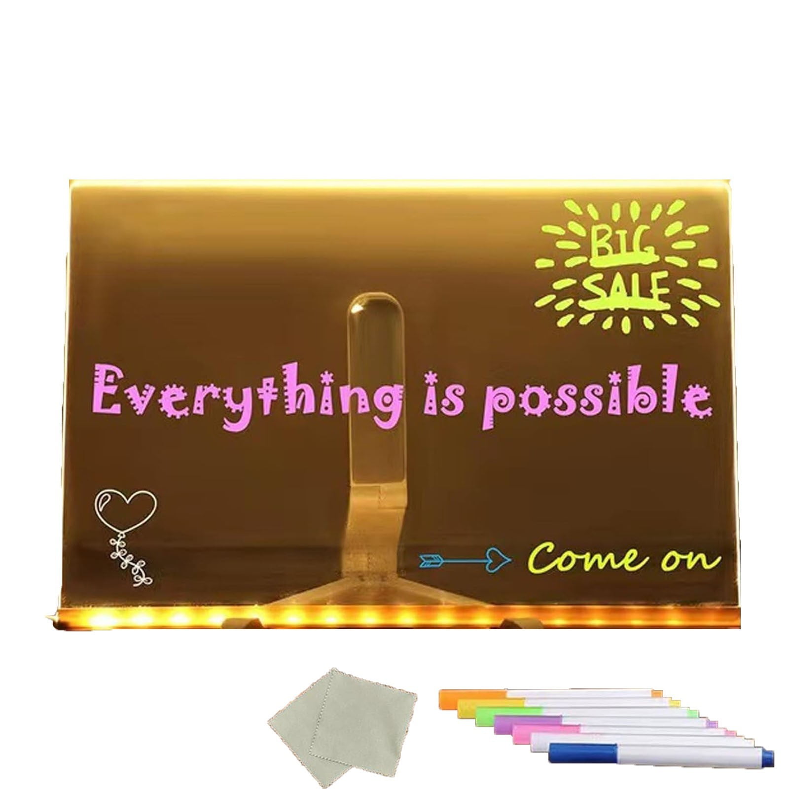 Led Light Up Drawing Board Transparent Writing Board For Kids Diy Craft ...
