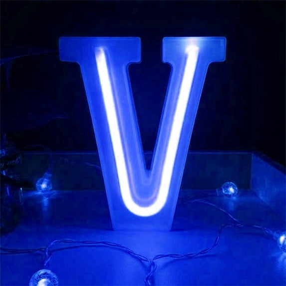 Led Light Up Letters-blue Holiday Letter Light- Battery & USB Powered ...