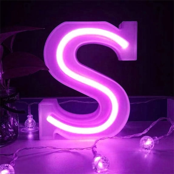 Led Light Up Letters-pink Birthday Letter Light- Battery & USB Powered ...