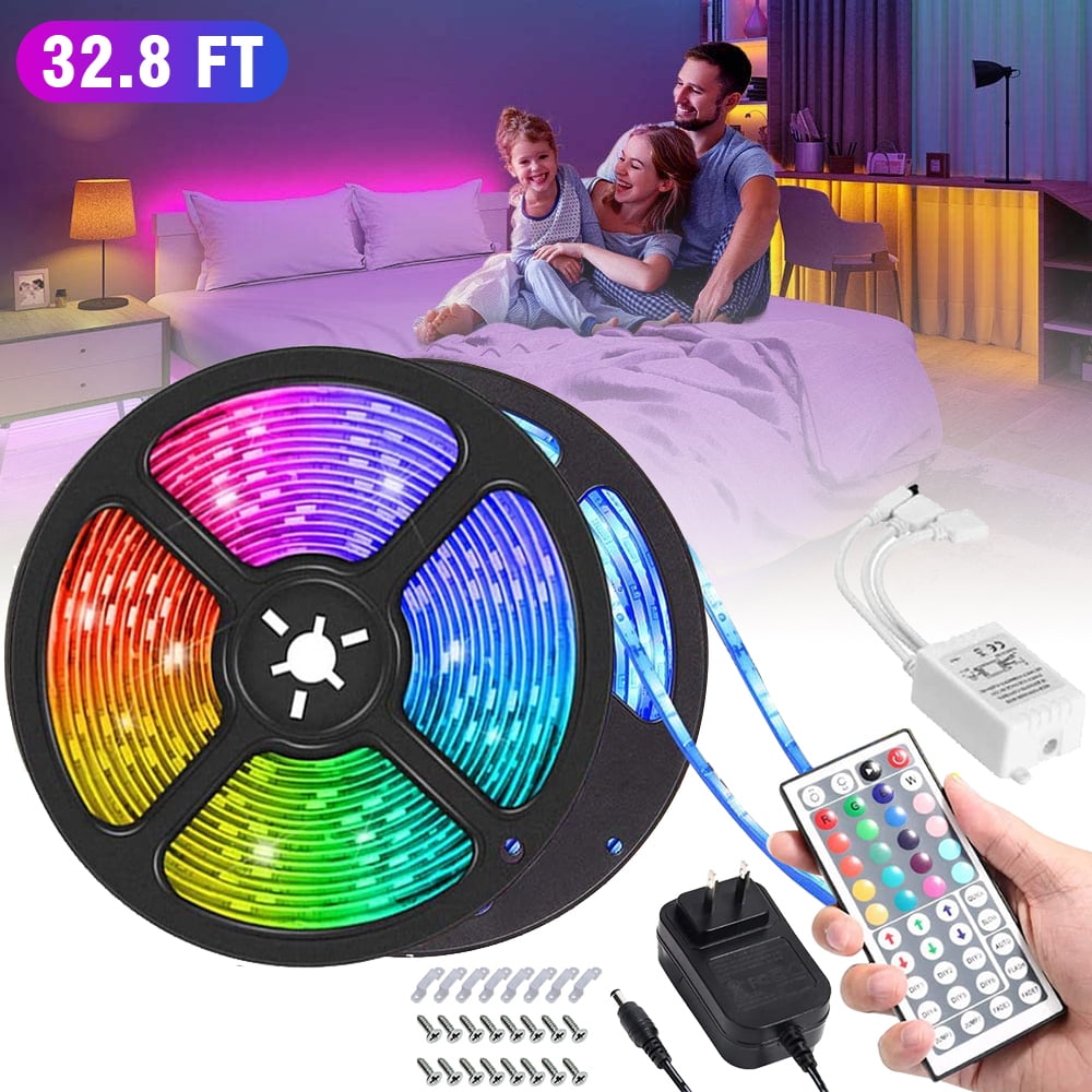 Led Lights for Bedroom,32.8ft RGB 5050 Led Strip Lights , Dimmable ...