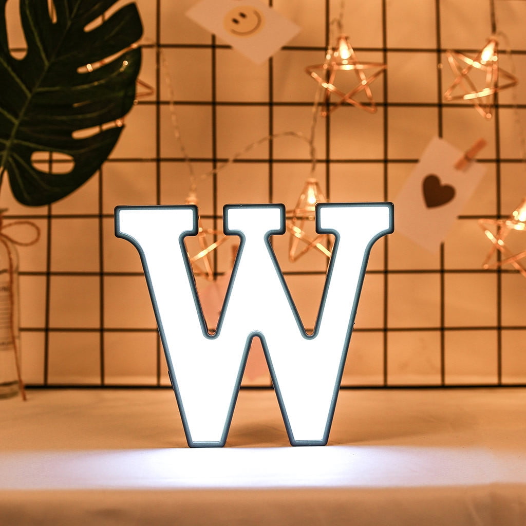 Led Lights Creative Letter Night Light Plastic English Letters Lamp ...