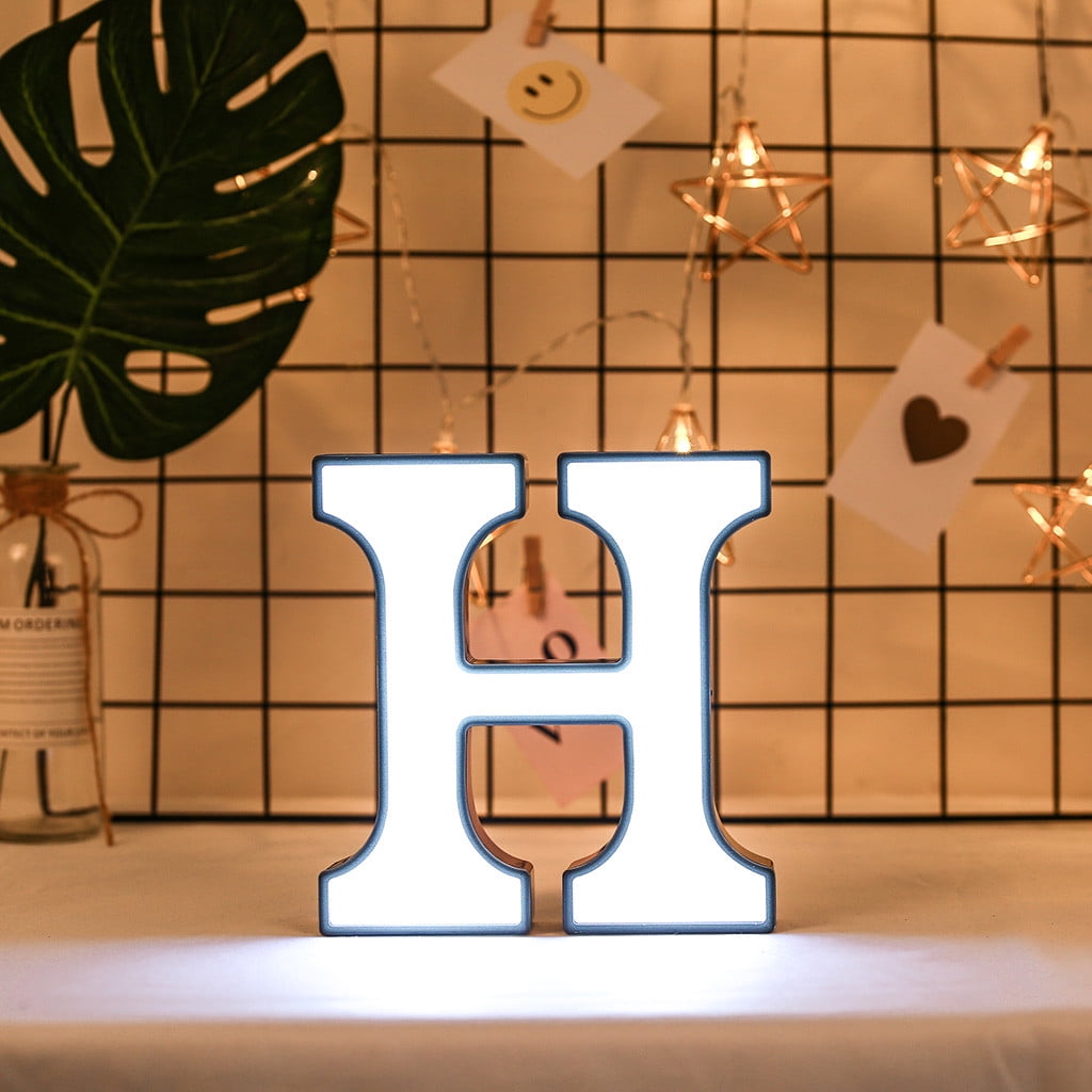 Led Lights Creative Letter Night Light Plastic English Letters Lamp ...